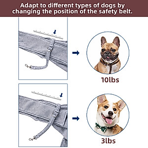 Dog Carrier Sling - Puppy Sling Carrier with Adjustable Shoulder Strap, Reversible Puppy Carrier Purse with Storage Pocket, Hand-Free Dog Sling Carrier for Carry Small Dogs, and Cats (Gray)