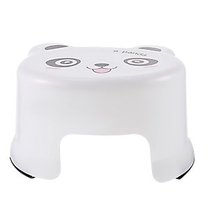 Cartoon Plastic Stool Bathroom Stools for Adults Bathroom Stool for Toddlers Round Ottoman Toilet Step Stool Stool Potty Training Small Stool Toilet Child White