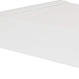 HIGH & MIGHTY 515607 Modern 24" Floating Shelf Holds up to 20lbs, Easy Tool-Free Dry Wall Installation, Flat, Retail Packaging, White