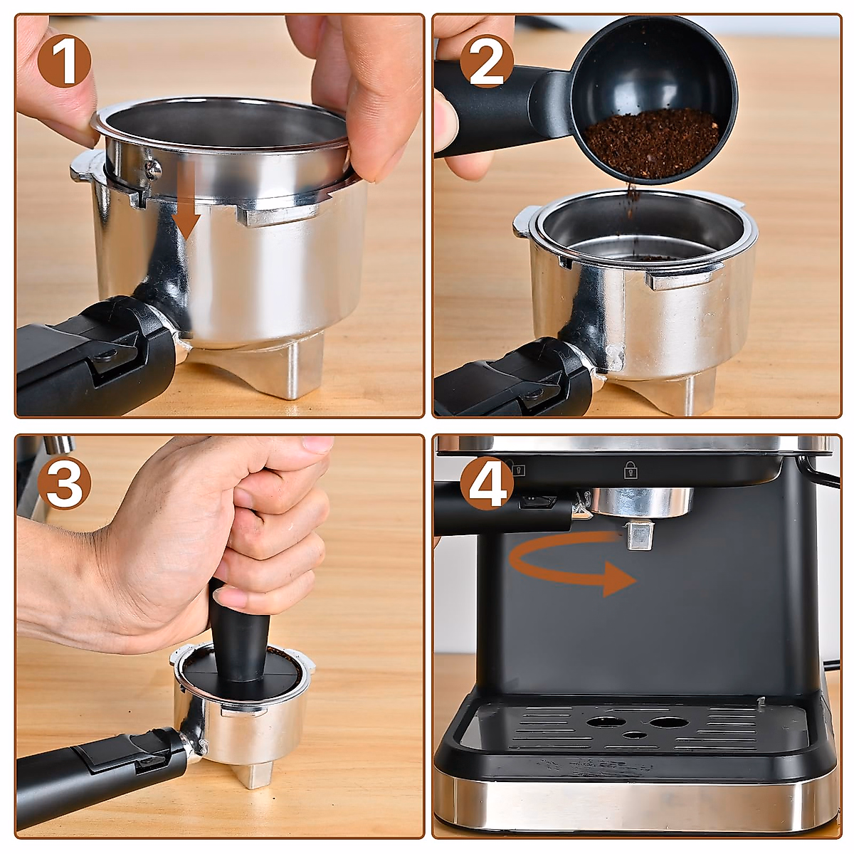 oveisn Espresso Machine Home Espresso Coffee Machine Compact Espresso Coffee Fast Heating for Cappuccino/Latte Coffee Machine for Home, Office