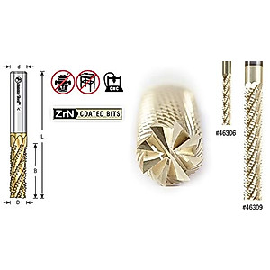 Amana Tool - 40304 CNC Solid Carbide ZRN Coated Honeycomb Cutting Hugger 1/8 Dia x 13/16 x