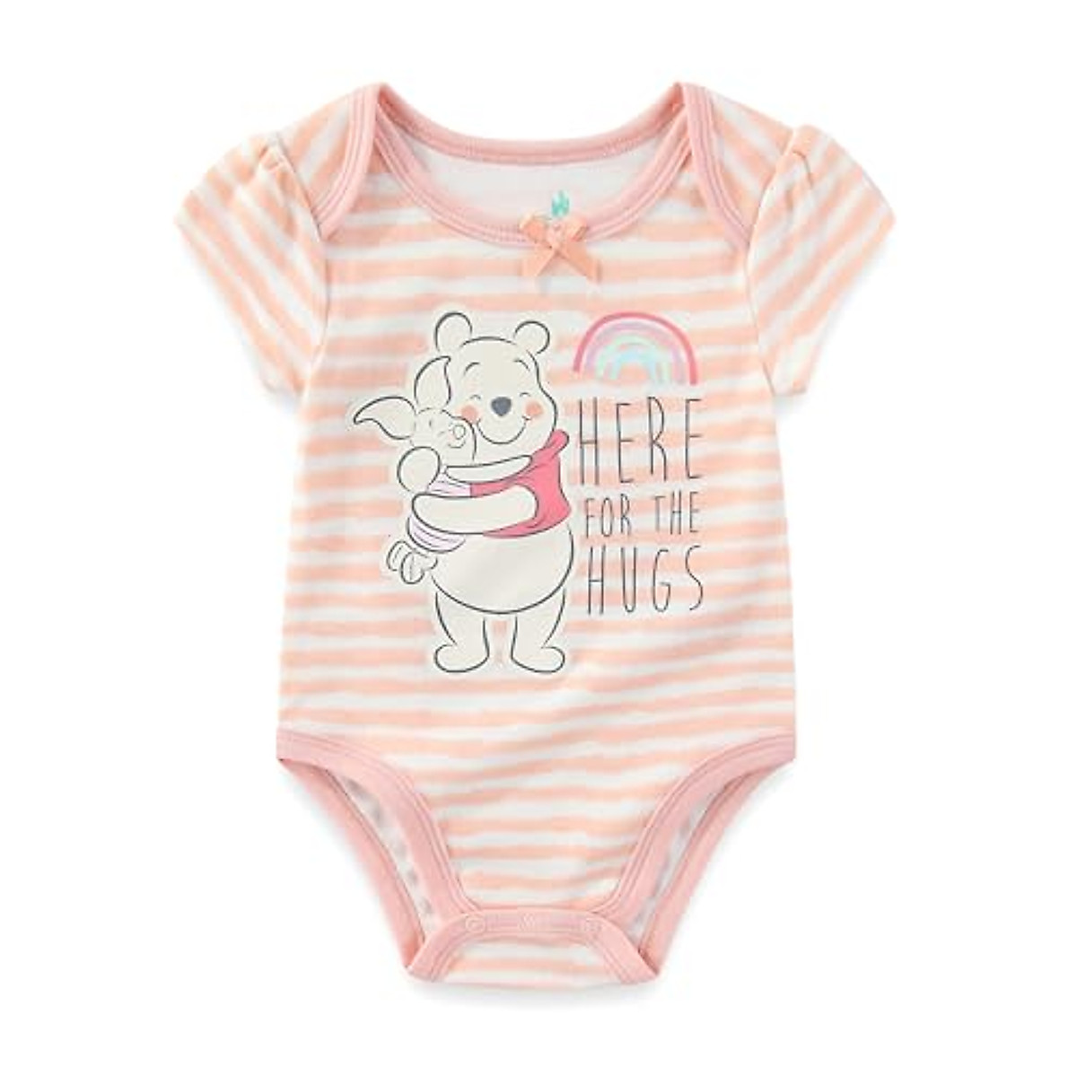 Disney Dumbo, Princess Or Winnie the Pooh Girls 3 Pack Bodysuit for Newborn and Infants