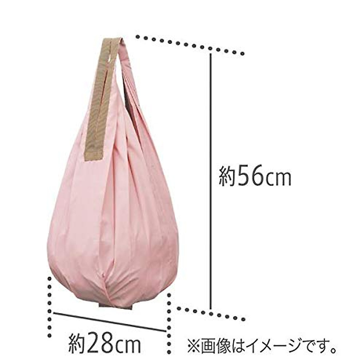 Marna S460GY Shupatto Compact Bag, Drop, Gray, Vertical Type, Drops, Instantly Foldable Eco Bag, When Using Bag: 11.0 x 22.0 inches (28 x 56 cm)