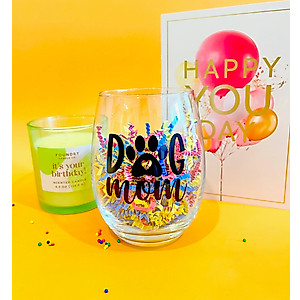 Dog Mom Gifts for Women - Funny Dog Mom Wine Glass & Coffee Mug for Mother’s Day, Christmas Gift, Best Friend Gift, Birthday’s, Grandma