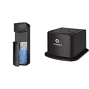Avalon A3BLK Self Cleaning Bottom Loading Water Cooler Dispenser & Water Cooler Dispenser Base, Pedestal Height Extender for Bottom Loading and Bottleless Models, Base-BLK