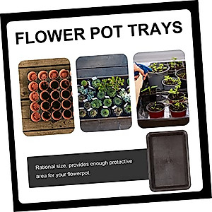 SECFOU 6pcs Pallets Pot Brick Window Practical Sill Duty Large Plants Saucers Stand Succulent Tools Design Tray Plates Red Square Bonsai Hevay -Shaped Drip Potted Base