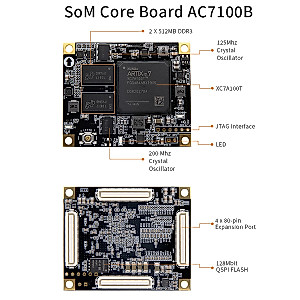 ALINX AX7103: Artix-7 XC7A100T (FPGA Development Board + USB Downloader)