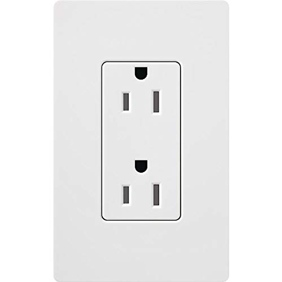 Lutron Claro Duplex Receptacle, 15-Amp, CAR-15-WH, White (Pack of 5)