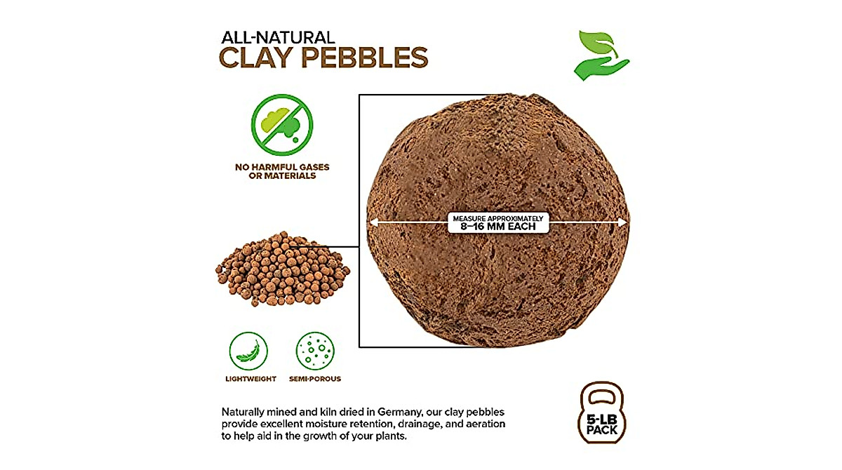 Stock Your Home 5Lbs LECA Clay Pebbles for Indoor Gardening & Hydroponics