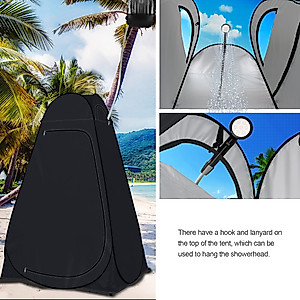 anngrowy Shower/ Toilet Tent Pop-Up Camping Portable Outdoor Camp Bathroom Changing Dressing Room Instant Privacy Shelters for Hiking Beach Picnic Fishing Potty, Extra-Tall, UPF 50+