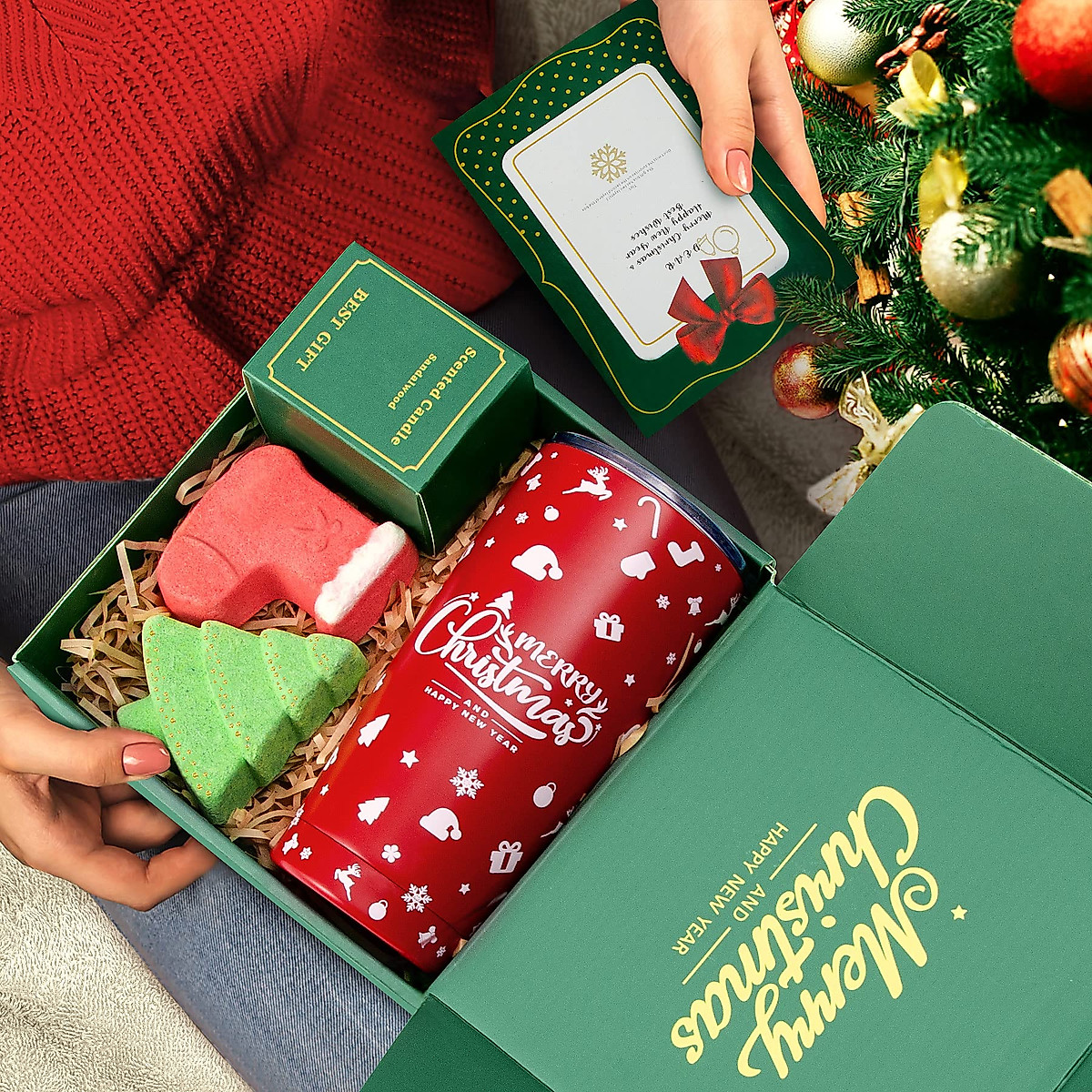 Gifts for Women Christmas, Birthday Gifts for Women - Best Friend Sister Wife Mom Grandma Coworker Boss Teacher Nurse, Christmas Stocking Stuffers for Women, Xmas Tumbler Presents Set