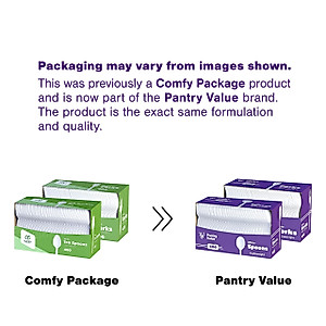 Pantry Value [400 Count] Lightweight White Plastic Forks - Disposable Cutlery for Parties, Events, and Dinner (Formerly Comfy Package)