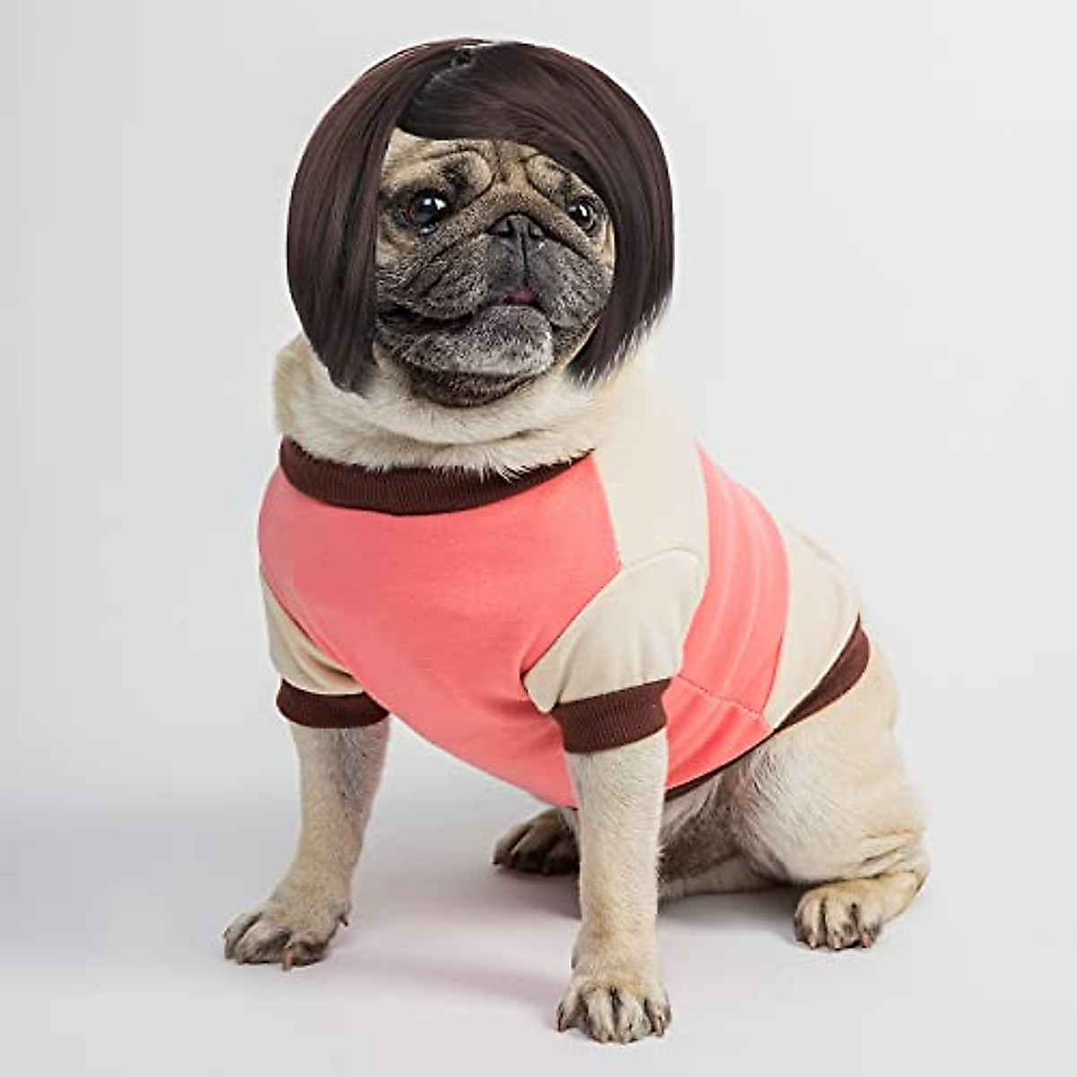 Cobee Funny Dog Cat Cosplay Wig, Pet Wig-Adjustable Costume Pet Funny Headwear Costumes Headgear for Small Medium Large Dog Cat Wigs Dress Up Decorations for Halloween, Christmas, Parties, Festivals