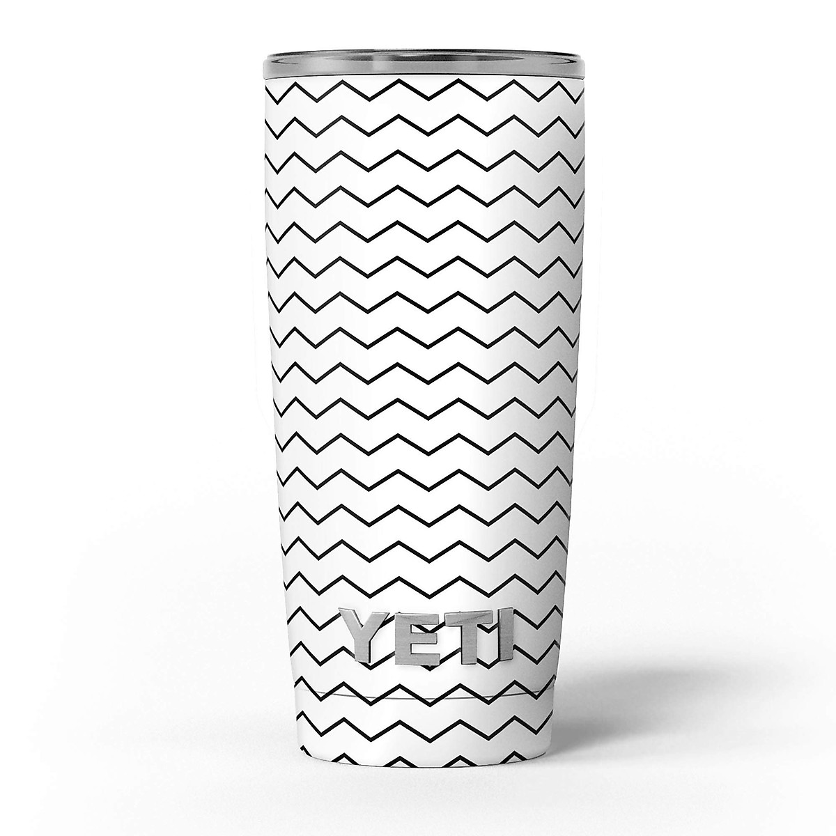 Design Skinz Slate Black Horizontal Chevron Pattern - Skin Decal Vinyl Wrap Kit Compatible with The Yeti Rambler Cooler Tumbler Cups