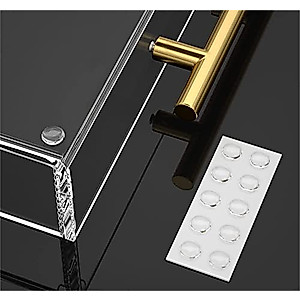 11x14 Clear Acrylic Tray with Gold Handle,Rectangular Acrylic Decorative Tray for Home Decor,Party,Ottoman,Makeup,Spill-Proof Acrylic Serving Tray for Food,Breakfast,Coffee