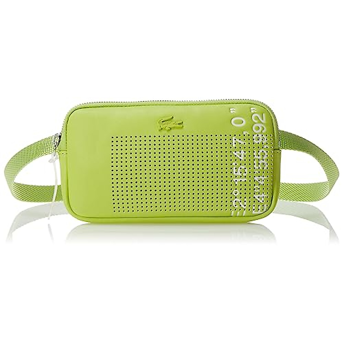 Lacoste Women's Phone Holder Wallet With Multiuse Strap, Lime White, One Size