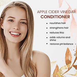 Fermosa Apple Cider Vinegar Shampoo and Conditioner Set - Clarifying Nourishing & Soothing, Reduce Itchy Scalp, Dandruff & Frizz, Adds Gloss, Hydration & Shine, Sulfate Free 16.9oz/ 500ml per bottle