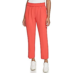 Karl Lagerfeld Paris Women's Color Suiting Pant, Calypso Coral, Medium