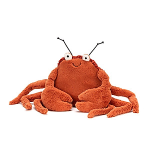 Jellycat Crispin Crab Stuffed Animal, Medium 8 inches | Ocean & Sea Plush Toy | Classic Children's Gift