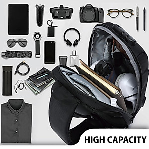 OZUKO Sling Backpack USB Anti-Theft Men'S Chest Bag Casual Shoulder Bag