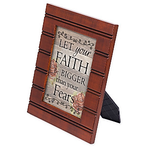 Cottage Garden Make Faith Bigger Than Your Fear Wood Finish 8 x 10 Framed Wall Art Plaque