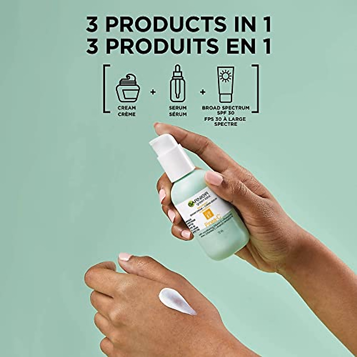 Garnier SkinActive Green Labs Pinea-C Brightening Serum Cream Moisturizer with SPF 30 and Vitamin C + Pineapple (Packaging May Vary)