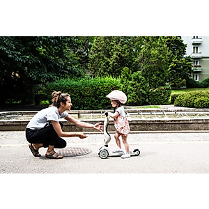 Scoot & Ride - Highwaykick 1 Children Adjustable Seated or Standing 2-in-1 Scooter Including Safety Pads (Lemon) - for Ages 1-5