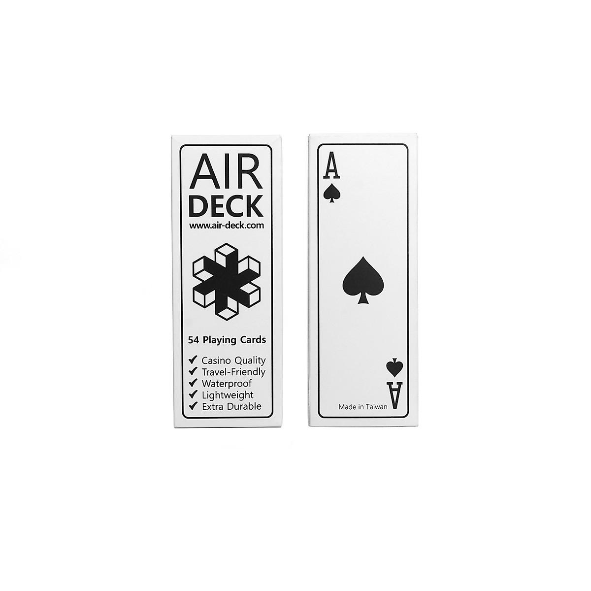 Tip Top Things Air Deck - The Ultimate Travel Playing Cards (White)