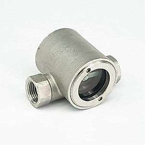 1/2" Female SS304 Stainless Steel Window Sight Flow Indicator With Impeller