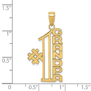 IceCarats 14K Yellow Gold Best Grandpa Necklace Charm Pendant Only