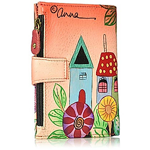Anna by Anuschka Women's Hand Painted Genuine Leather Ladies Wallet - Village Of Dreams