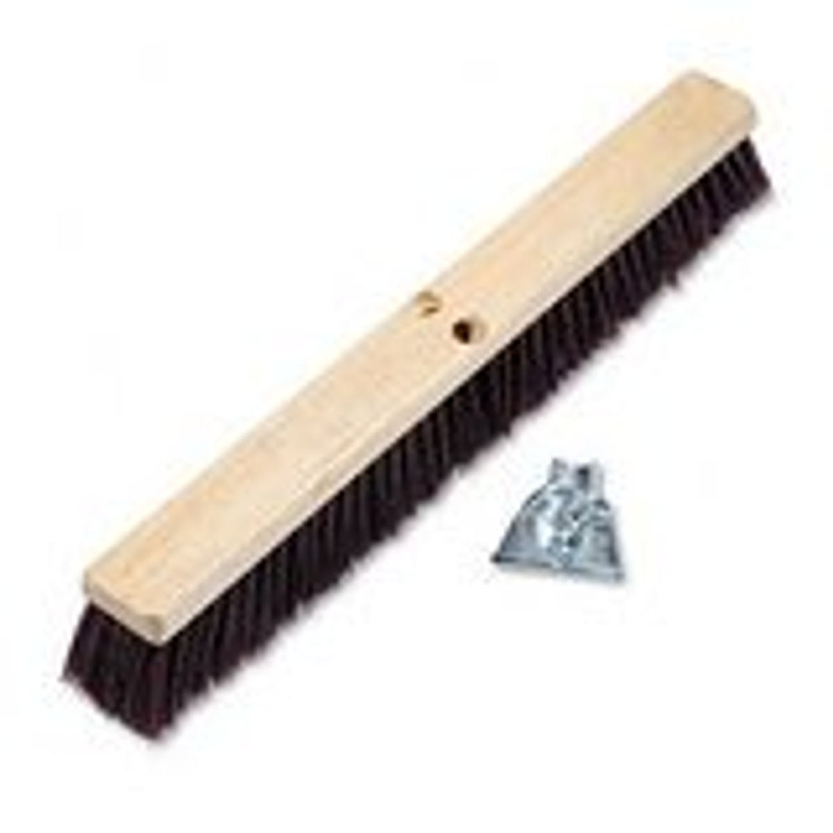 Floor Brush Head, 3 1/4'' Maroon Stiff Polypropylene, 24'', Sold as 1 Each