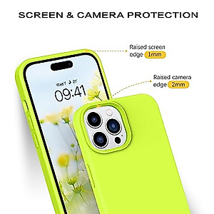BENTOBEN for iPhone 14 Pro Max Case, Soft Silicone Gel Rubber Bumper Microfiber Lining Hard Back Shockproof Protective Phone Cover for iPhone 14 Pro Max 6.7", Hot Green
