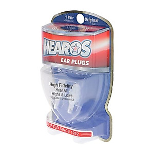 HEAROS High Fidelity Musician Ear Plugs Ultimate In Comfortable And Hearing Protection Professional Musicians Earplugs Noise Cancelling Earplugs For Concerts Motorcyclists Loud Events (1 Pair)