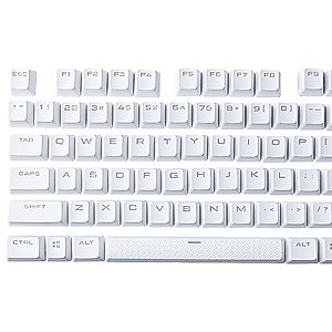 PBT Double-Shot Full Set 104 Key keycaps US Layout Replacement for Corsair K70 RGB MK.2 SE Mechanical Keyboard (White)