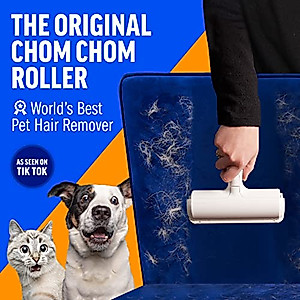 ChomChom Pet Hair Remover - Reusable Cat and Dog Hair Remover for Furniture, Couch, Carpet, Car Seats or Bedding - Portable, Multi-Surface Lint Roller and Fur Removal Tool