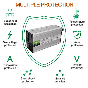 67.2V 10A Li-ion Battery Smart Charger Fully with Cooling Fan Used for 16S 60V Li-ion Battery 60V Charger