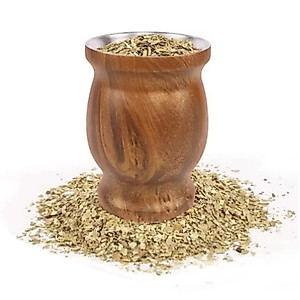 Yerba Mate Gourd Tea Cup, 8 Ounces Original Traditional Mate Cup Double Walled Yerba Mate Set with Spoon and Brush, Stainless Steel Insulation Cup for Coffee Tea