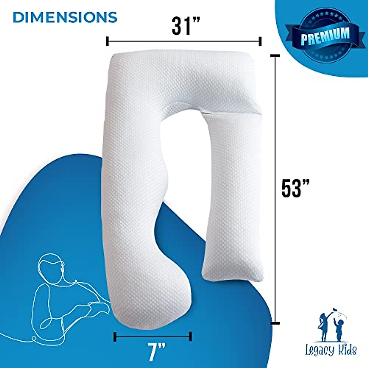 Pregnancy Pillows for Sleeping | Cooling Pregnancy Pillow for Pregnant Women to Sleep | Gel Memory Foam Side Sleeper Body Pillow | Body Pillows for Adults | Maternity Pillow for Pregnant Women