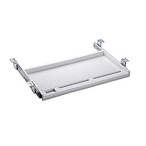 Under Desk Keyboard Tray Rack Drawers Slide Platforms or Home Office (White)