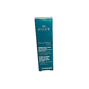 NUXE Nuxuriance Ultra Eye & Lip Cream - Under Eye Anti-Aging Treatment with Caffeine for Wrinkles, Puffiness & Bags, 0.51 Oz
