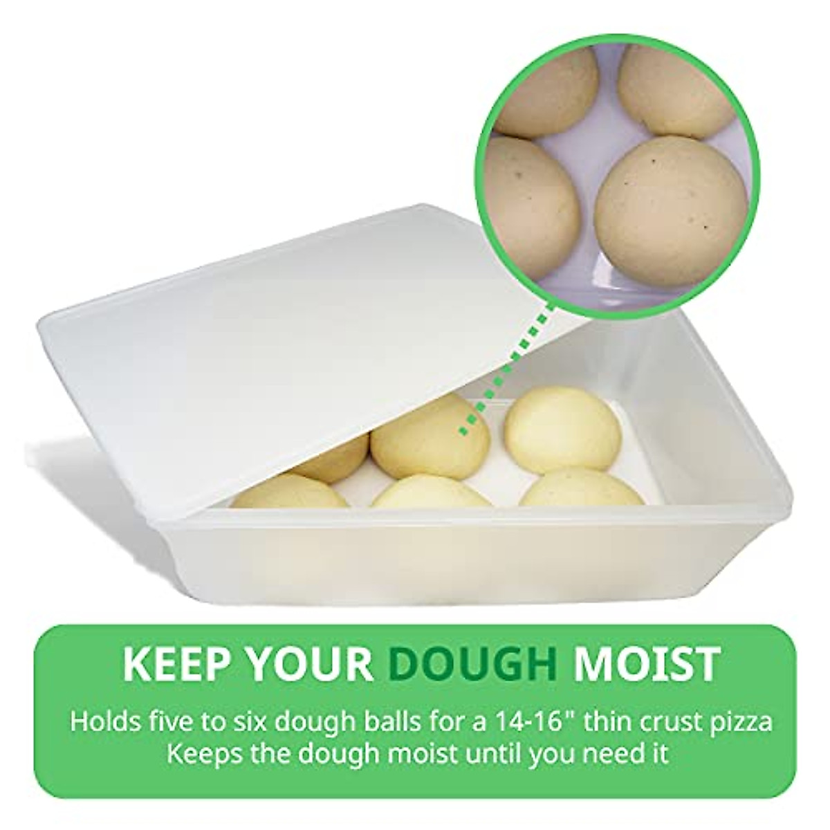 90% Chance of getting TWO for the price of ONE. 2.4 gal Produce Saver Containers for Refrigerator, Pizza Dough Proofing Box, Vegetable Storage Containers for Refrigerator, Pizza Storage Container, Marinating Container, Pizza Dough Box, Veggie Saver…