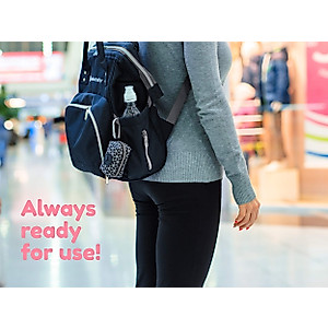 Toolik Diaper Bag Dispenser with 105 Disposable Unscented Waste Bags with 2 X-Large Stroller Organizer Hook Clips for Hanging Diaper Bags, Bundle