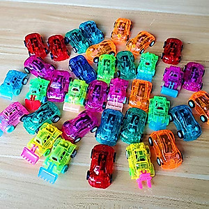 Himeeu 40 Pcs Pull Back Vehicles Mini Car Toys Friction Powered Racing Cars Mini Constructions Trucks for Preschool Toddlers Boys & Girls,Bulk Party Favors Toys
