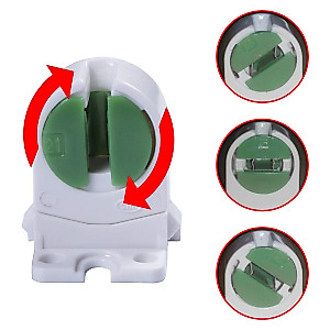 MZyoyo T5 LED Fluorescent Tube Lamp Holder Tombstone, Fluorescent Lampholder, T5 Bi-Pin Lamp Holder Lamp Socket Tube Accessory Lamp Aging Test, Pack of 20