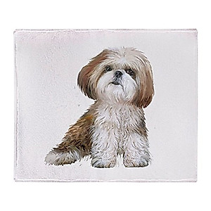 CafePress Shih Tzu (Red Wte) Throw Blanket Super Soft Fleece Plush Throw Blanket, 60"x50"