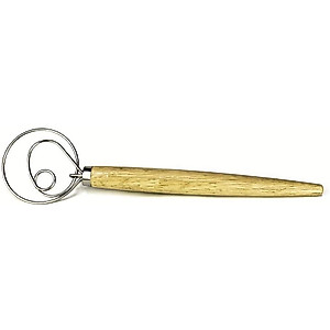 The Original Danish Dough Whisk - LARGE 13.5” Stainless Steel Dutch Style bread dough whisk for pastry, pizza. Great alternatives to a blender, mixer or hook