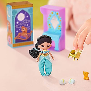 SWEET SEAMS 6" Soft Rag Doll Amazon Exclusive Bundle Pack – 2pc Toy | Disney Princess, Tangled Rapunzel and Art Studio Playset Plus Aladdin-Jasmine Vanity Playset
