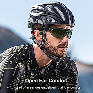 Bone Conduction Headphones, TELNP Open Ear Wireless Headphones, Bluetooth Headphones 5.0 with Breathing Light, Quick Stable Connection, IPX7 Sweatproof for Sports Running Fitness