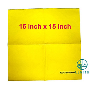 LENITH [15 Packs] German Universal Household Color Dish Cloths (3 Colors, 15ea) Machine Washable Super Absorbent, Drying Eco-Friendly Non-Woven Fabric Kitchen Cleaning Cloth